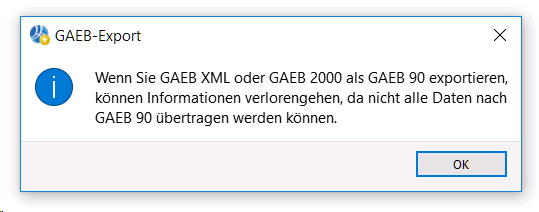 Export - GAEB-Datei