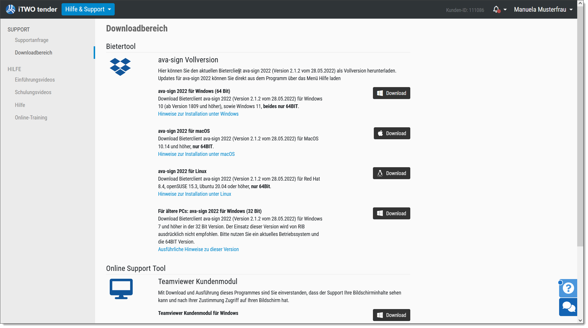 Bieterclient ava-sign 2022 V2.2.0
